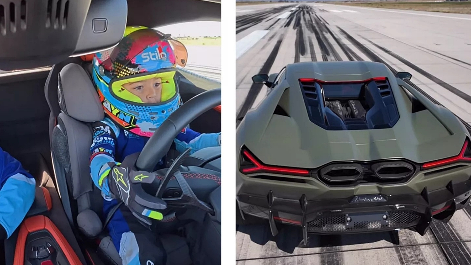 Zayn Sofuoglu, con 5 años, alcanza 312 km/h en un Lamborghini